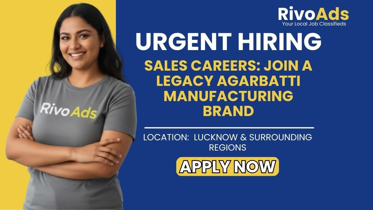 Jobs in Lucknow 2026: [Best] Sales Manager at Agarbatti Co.